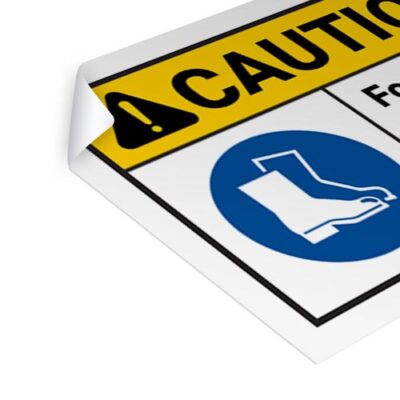 Safety Sticker - Caution safety sticker for industrial